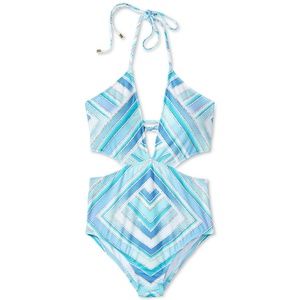 Bar III | Swim | Bar Iii Printed Plunge Cutout Monokini Onepiece | Poshmark